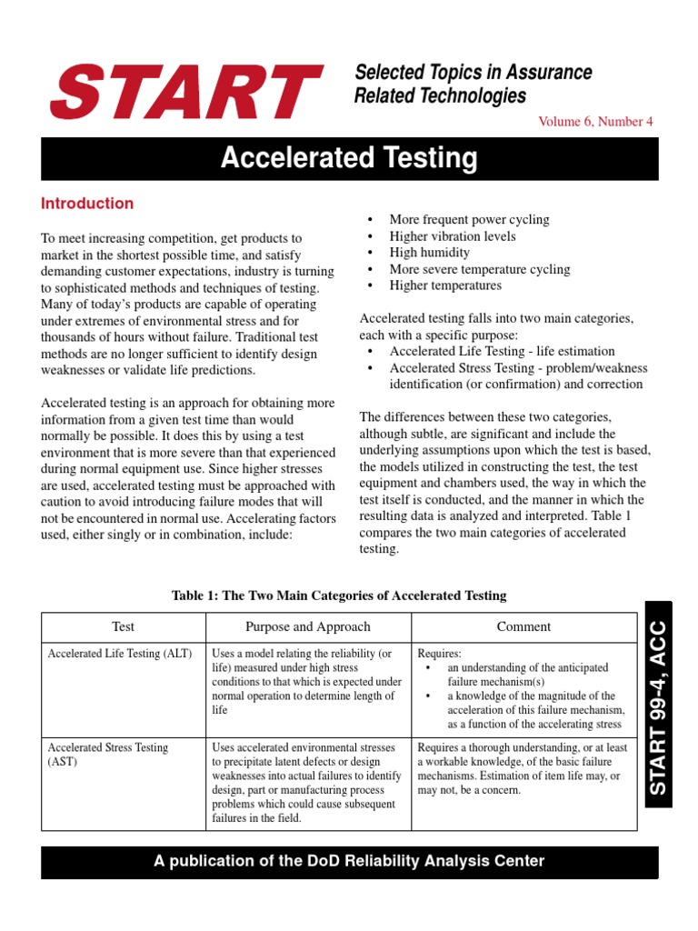 Accelerated Testing | PDF | Reliability Engineering | Fatigue (Material)