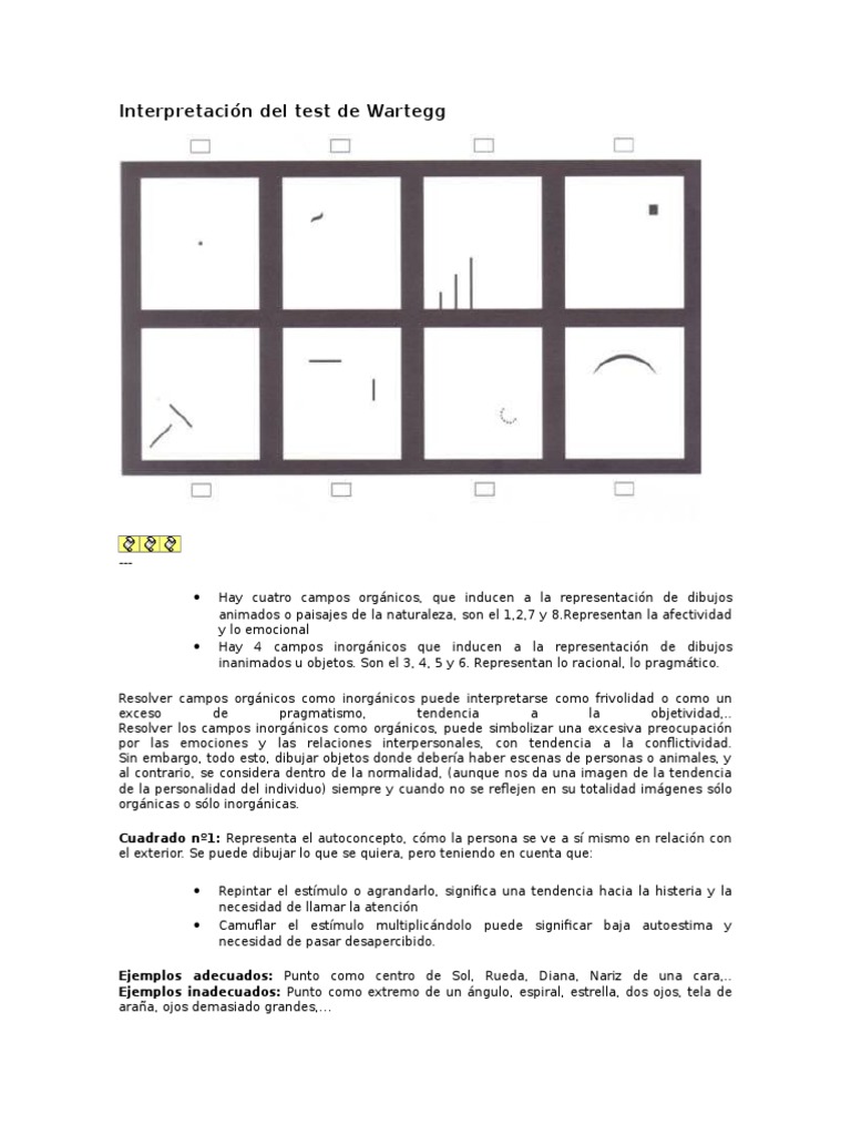 Interpretación Del Test de Wartegg | PDF | Ciencia cognitiva | Ciencias ...