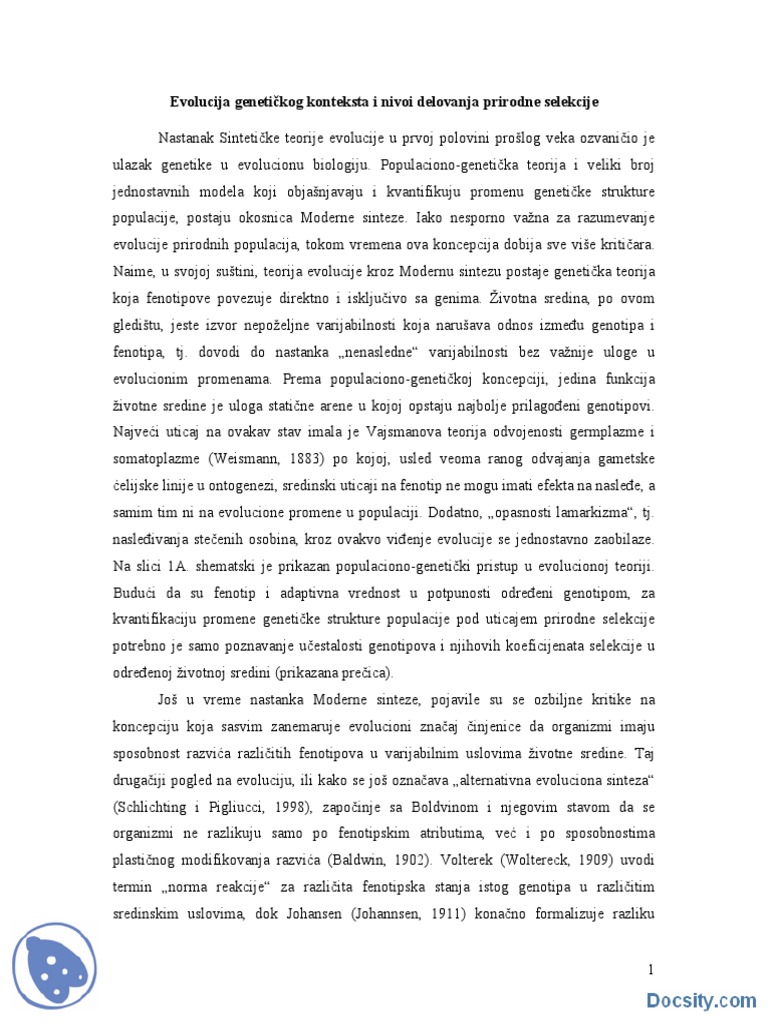 Evolucija Genetickog Konteksta-Skripta-Teorija Organske Evolucije-Molekularna Biologija PDF | PDF