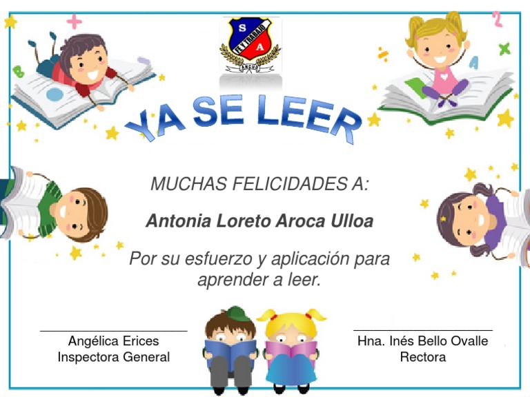 Diploma Ya Se Leer | PDF | Salud y bienestar