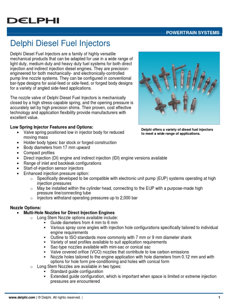 Diesel Fuel Injectors PDF | PDF | Fuel Injection | Diesel Engine
