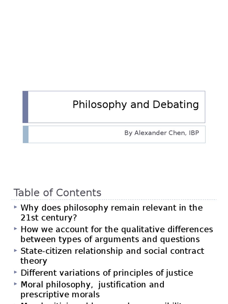 Philosophy and Debating | PDF | Ethical Theories | Stereotypes