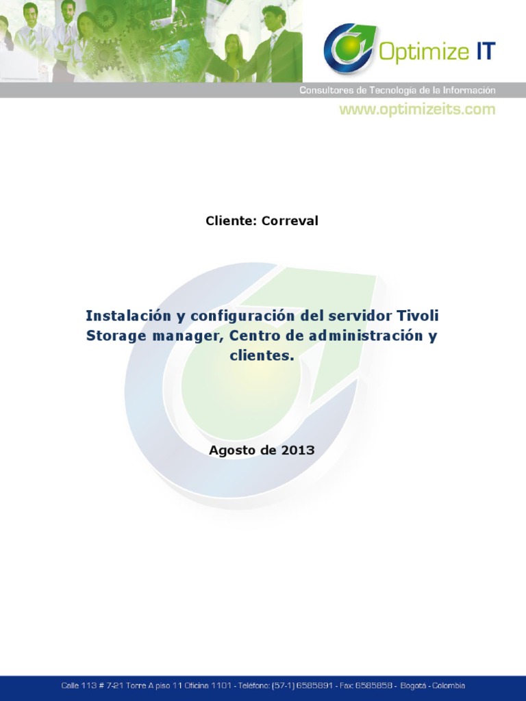 Instalacion y Configuracion TSM CAP | PDF | Servidor (Computación) | Apoyo