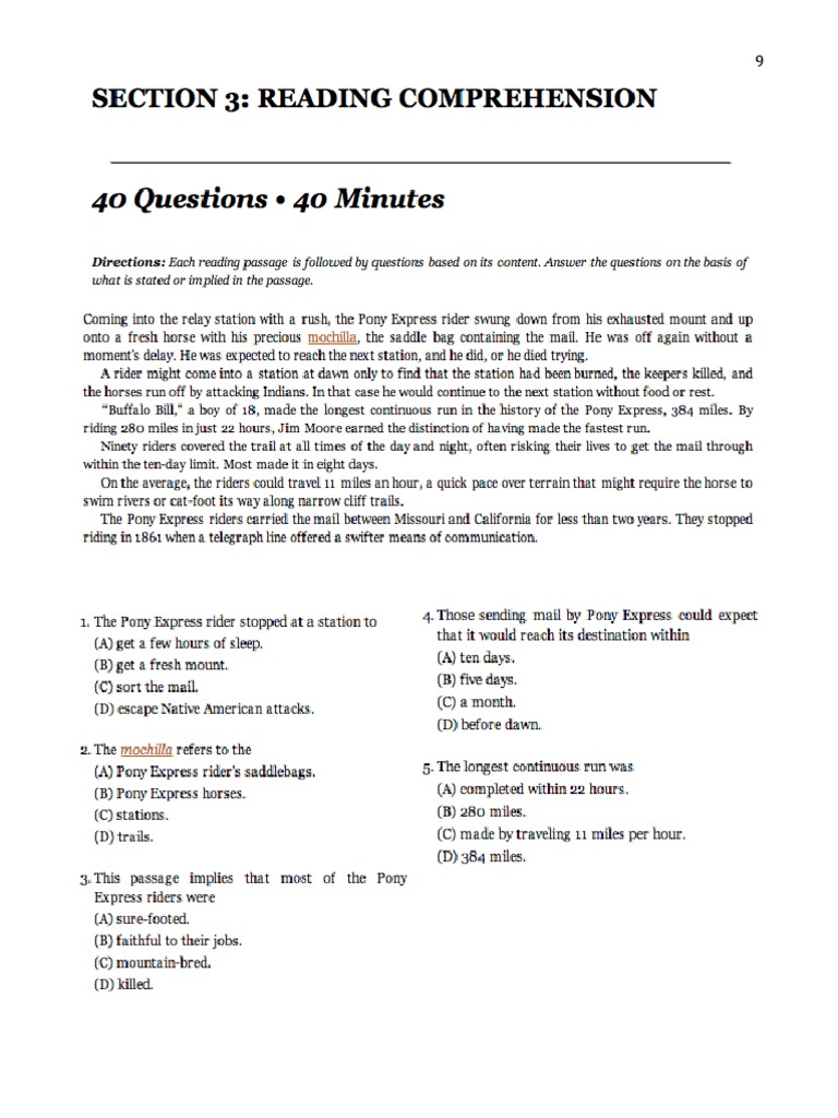 Isee Test 5 Reading Comprehension | PDF