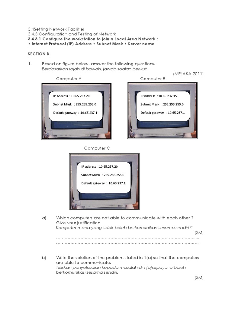 Soalan Latihan 3.4.4 Ict Form 4 | PDF | Gateway (Telecommunications ...