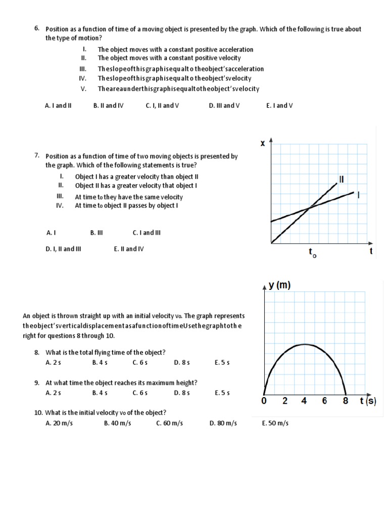 AP Physics 1: Motion and Projectile Problems | PDF | Projectiles ...