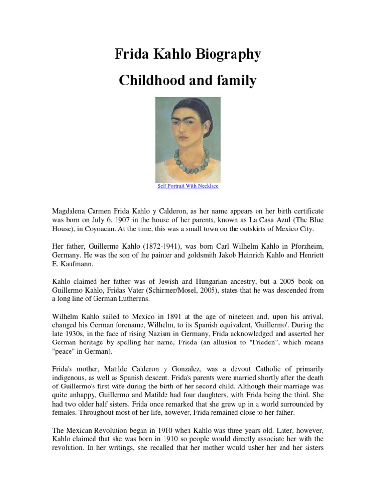 Frida Kahlo Biography | PDF | Paintings