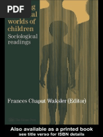 James and Prout on Childhood Sociology | PDF | Well Being | Mental Health