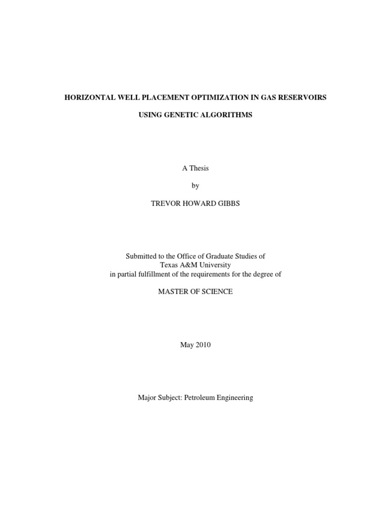 Gibbs Thesis | PDF | Genetic Algorithm | Mathematical Optimization