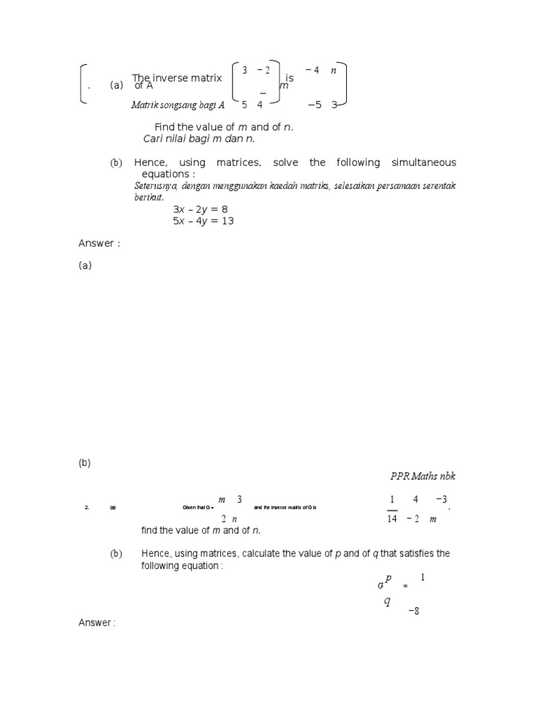 Chap04 Matriks | PDF | Matrix (Mathematics) | Operator Theory