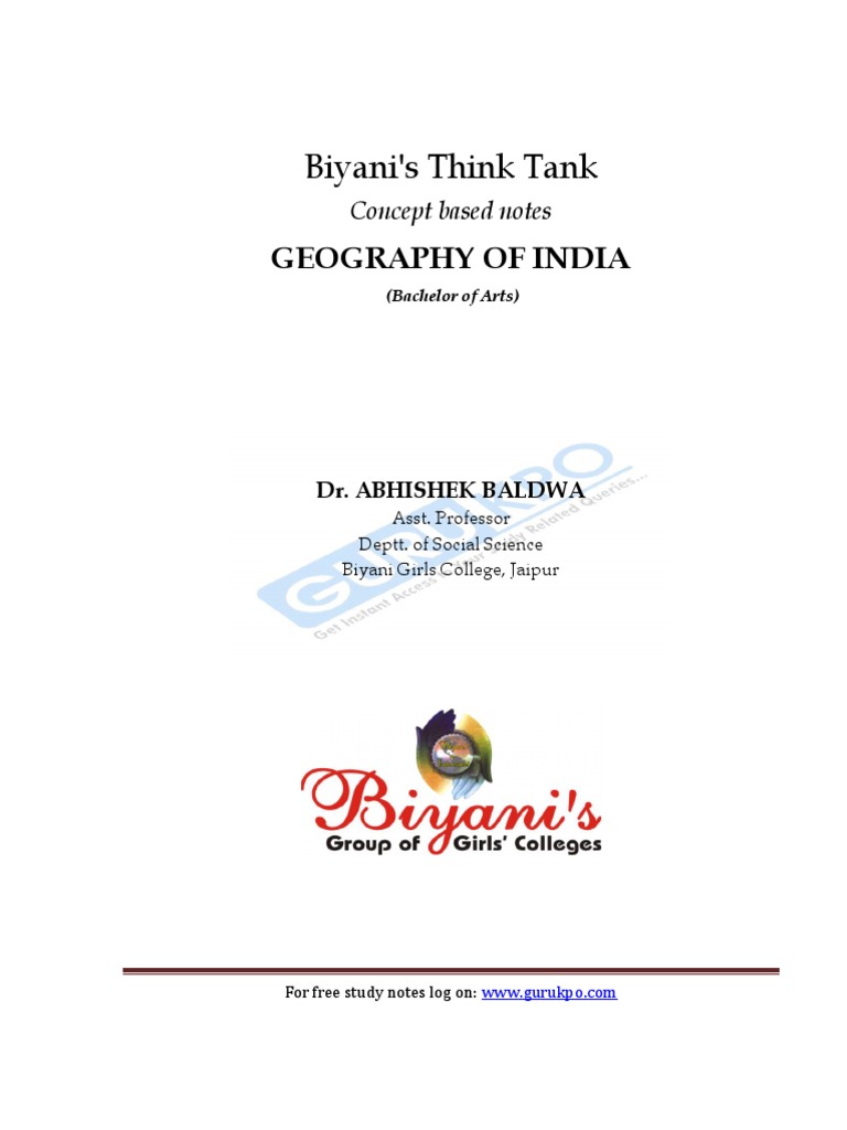 Geography of India | PDF | Monsoon | Soil