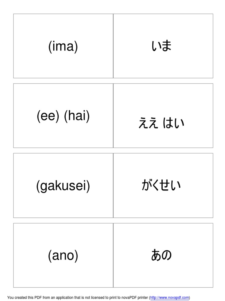 Japanese Language Vocabulary Guide | PDF | Games & Activities | Computers