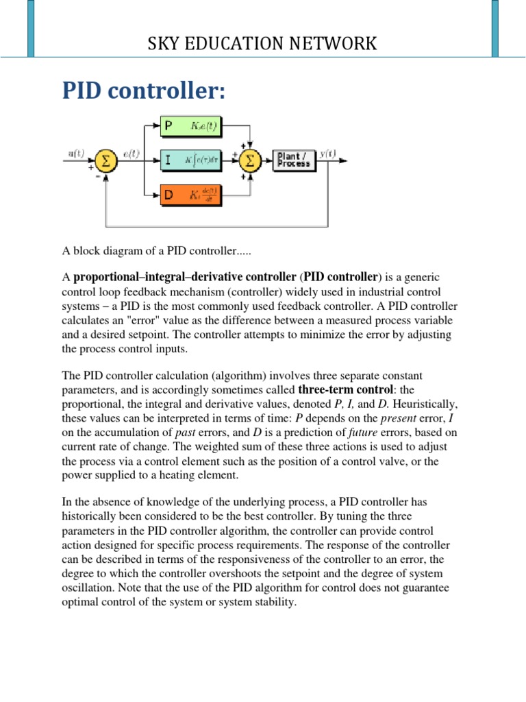 Short Note on Pid and Plc_2 | Programmable Logic Controller | Control Theory