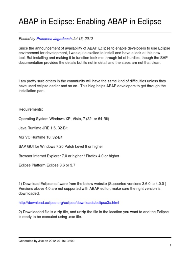 Installing ADT On Eclipse | Download Free PDF | Eclipse (Software) | Java Virtual Machine