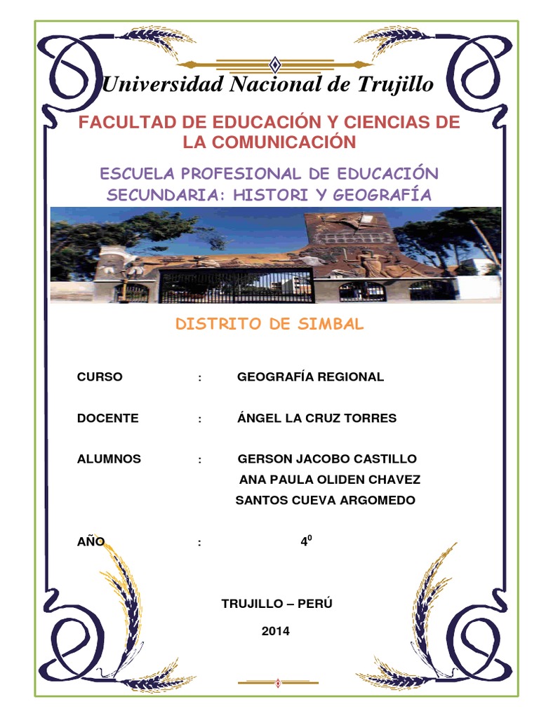 Simbal Informe | PDF | Río | Mercado (economía)