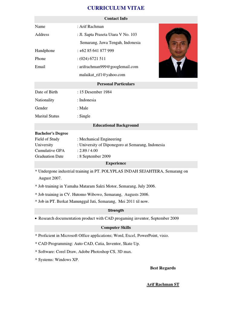 Arif CV | PDF