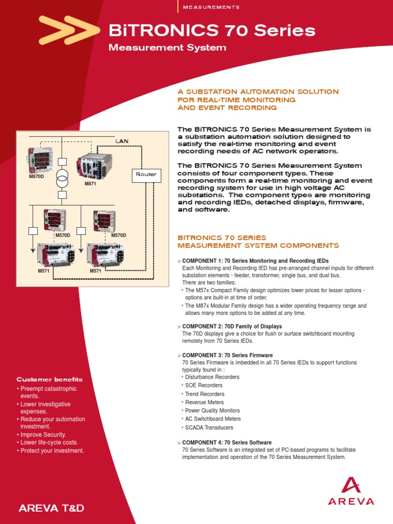 Bitronics 70 Series: Measurement System | PDF | Electrical Substation ...
