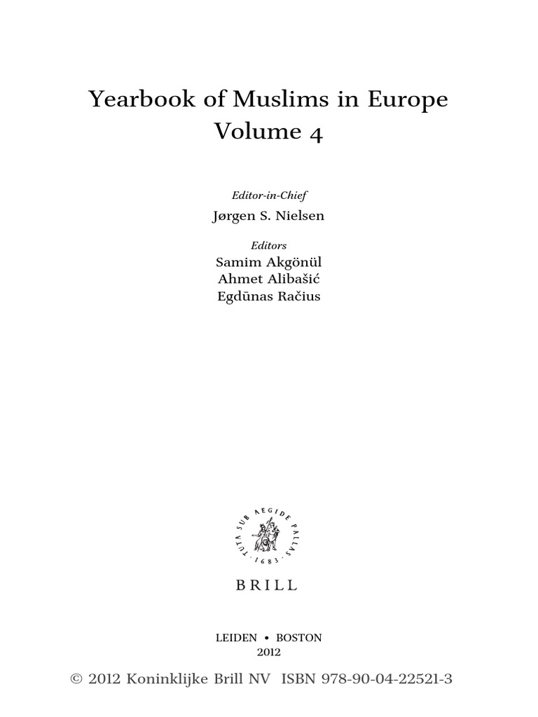 Yearbook of Muslims in Europe: Jørgen S. Nielsen | PDF | Moldova ...