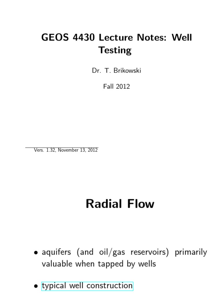 Well Hydraulics | PDF | Hydrology | Liquids