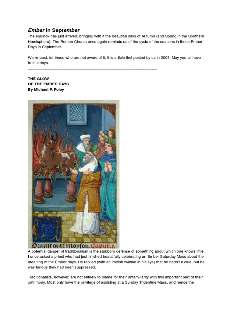 Ember in September | PDF | Fasting | Religious Behaviour And Experience