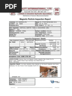 Sample Magnetic Particle Inspection Report | PDF | Welding | Construction