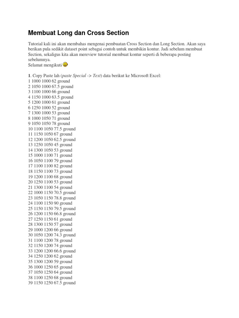 Membuat Long Dan Cross Section Di Autocad Civil 3d | PDF | Komputer
