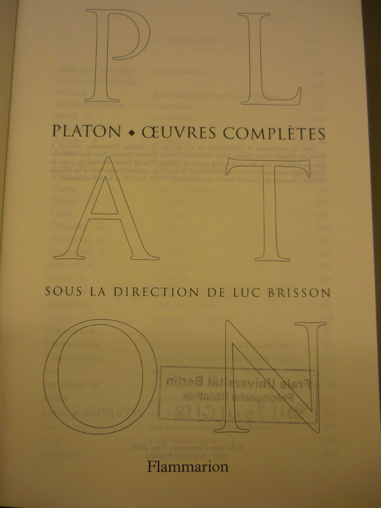 Luc Brisson - Introduction A Platon PDF | PDF