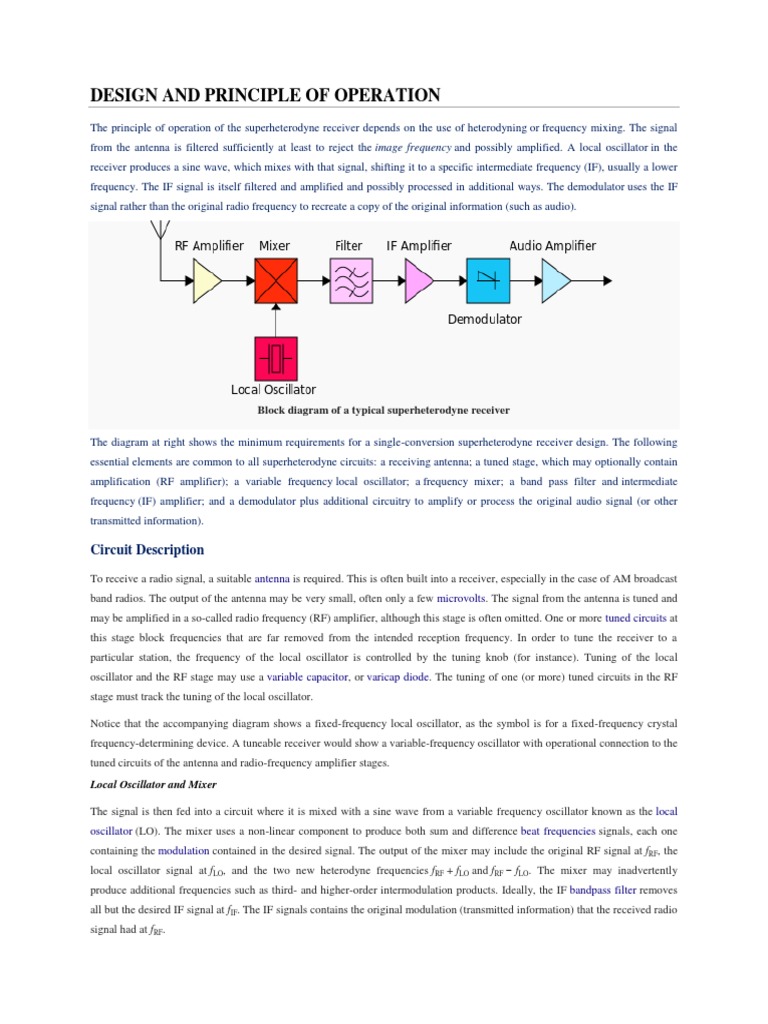 Design and Principle of Operation: Circuit Description | PDF ...