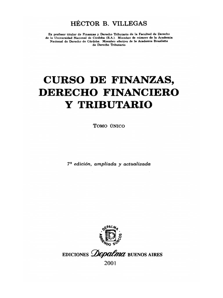 Teoría de Impuestos-Hector Villegas | PDF | Bienes (Ley) | Capital ...