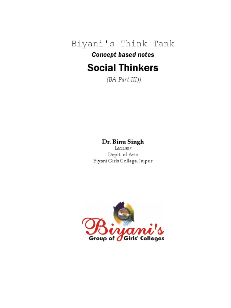 Social Thinkers BA-III | PDF | Bureaucracy | Max Weber