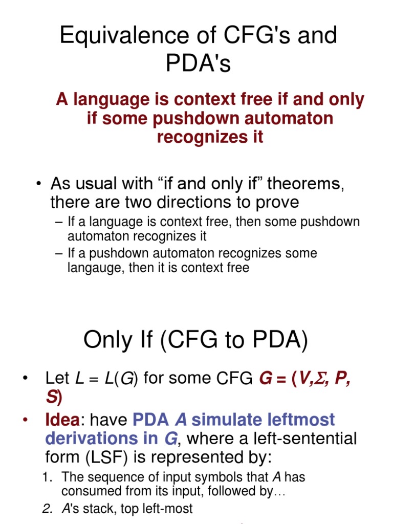 CFG Pda | PDF | Parsing | Style (Fiction)