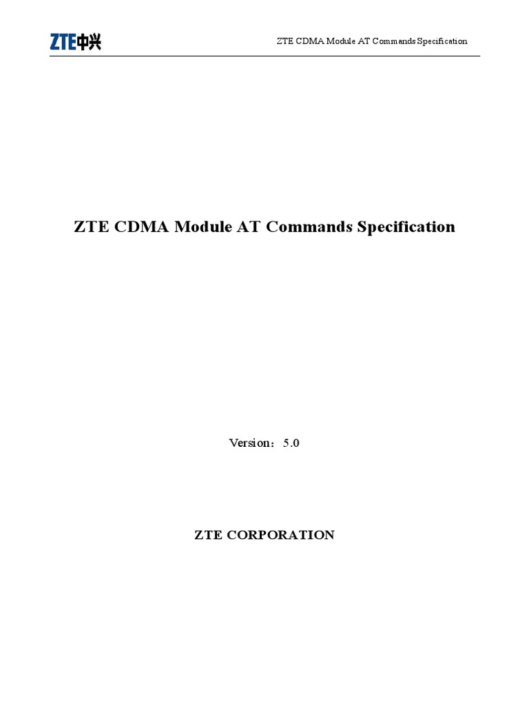 ZTE CDMA Module at Commands Specification | PDF | Mobile Phones | Short ...