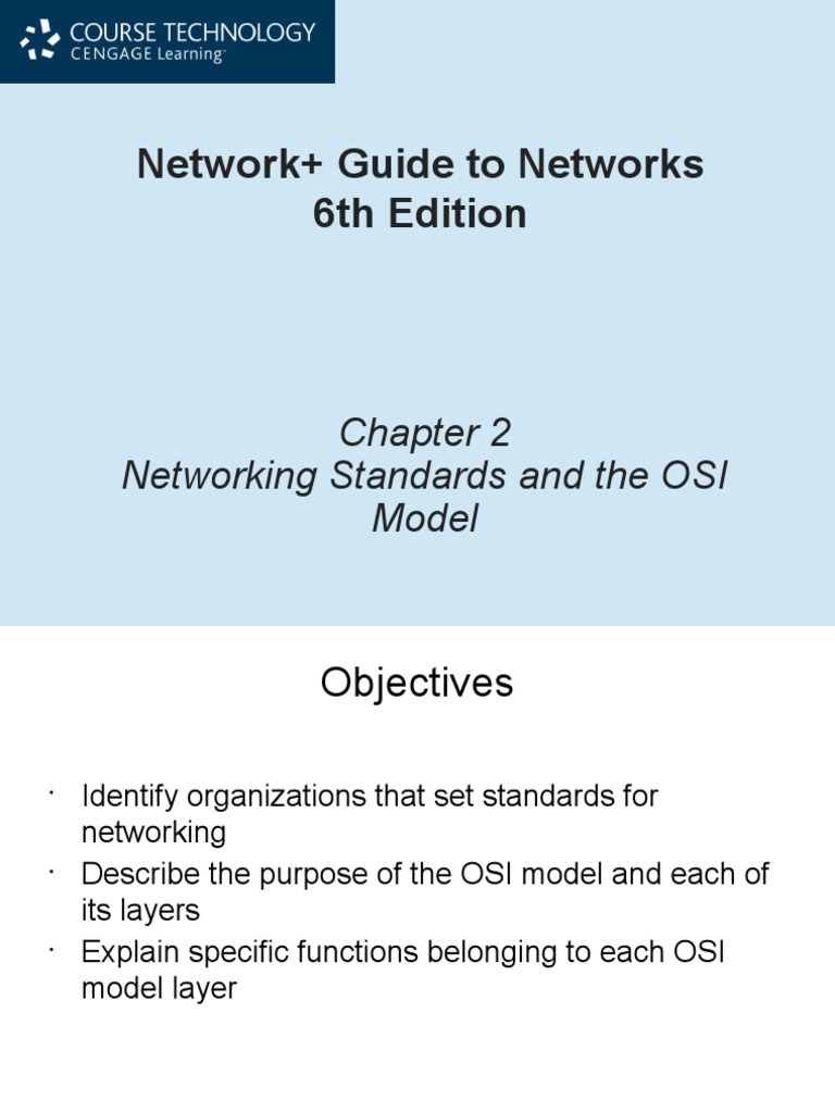 Network+ Guide To Networks 6th Edition: Networking Standards and The ...