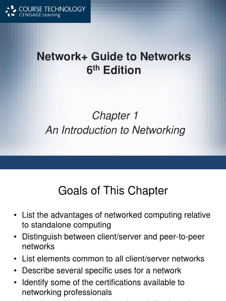 Network+ Guide To Networks 6 Edition: An Introduction To Networking | PDF
