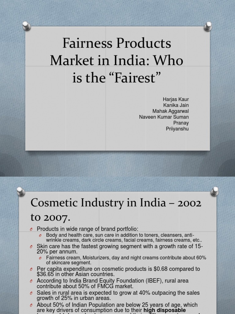 Fairness Products Market in India: Who Is The "Fairest" | PDF ...