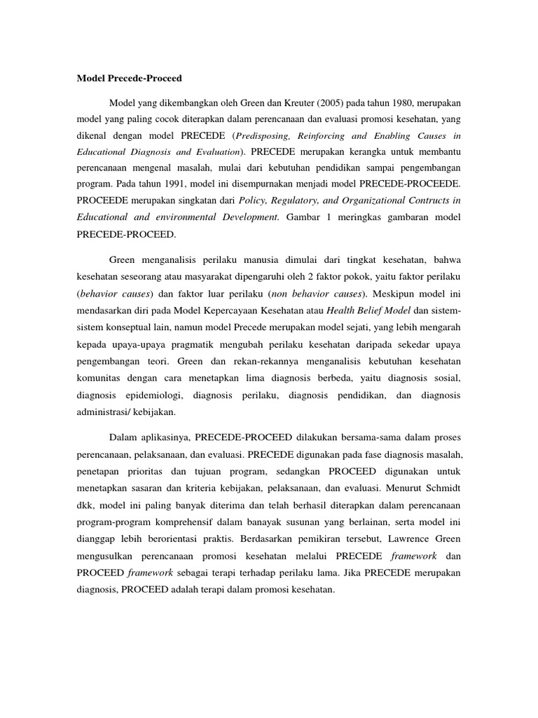 Teori Precede | PDF | Pengembangan Diri