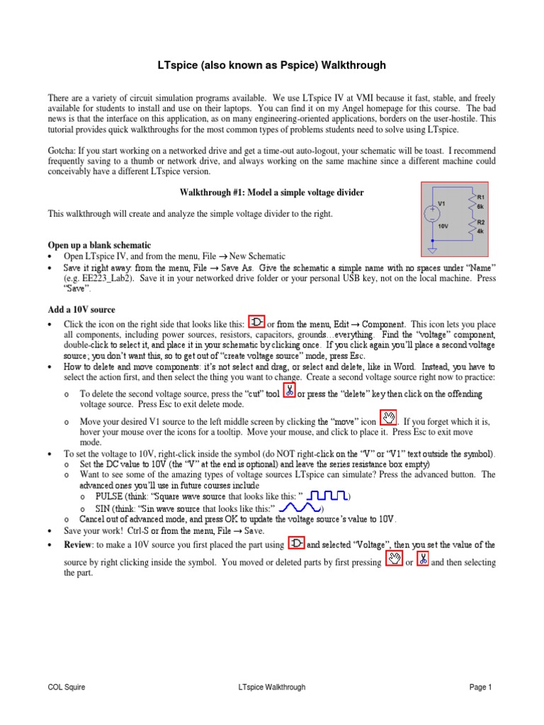 LTspice Tutorial | PDF | Operational Amplifier | Electrical Network LTspice Tutorial | PDF | Operational Amplifier | Electrical Network