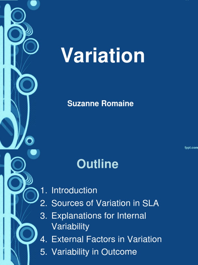 Understanding Sources of Variation in Second Language Acquisition ...