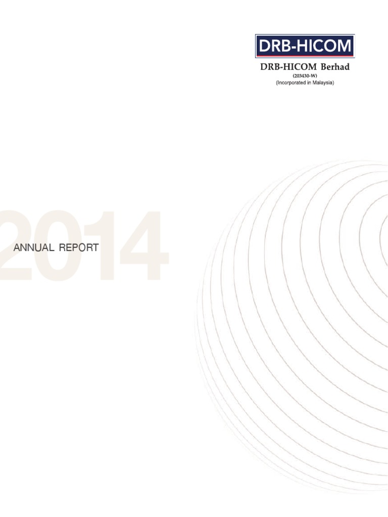 DRB-HICOM Annual Report 2014 | PDF | Dividend | Board Of Directors