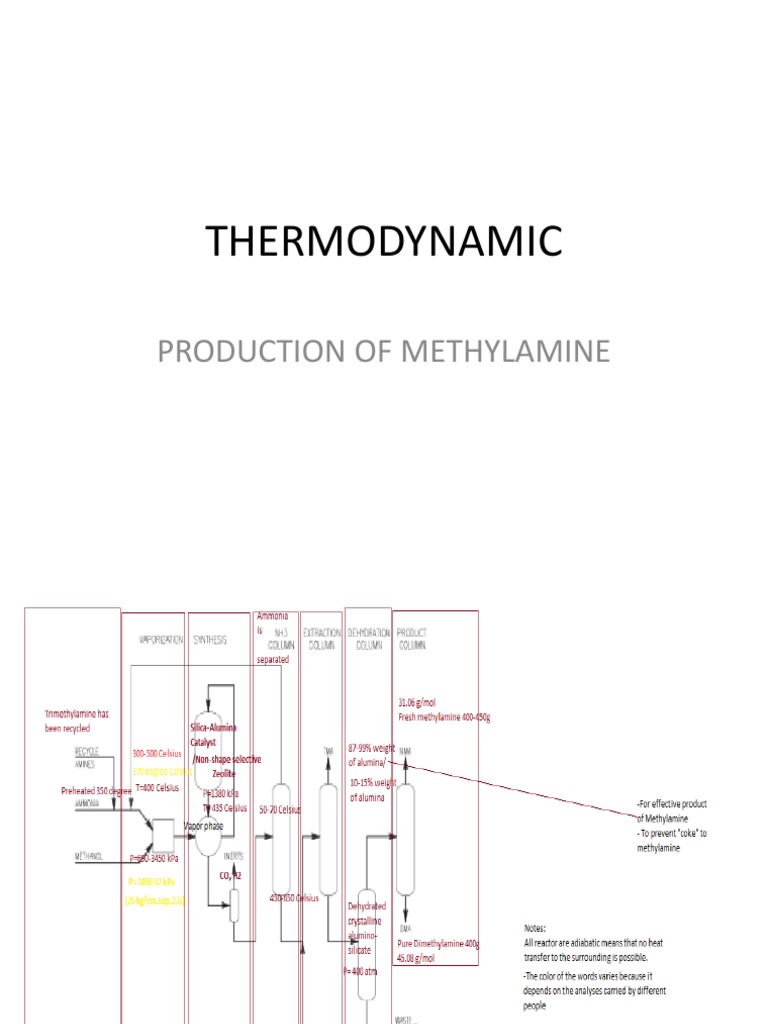 Thermodynamic: Production of Methylamine | PDF | Melting | Entropy