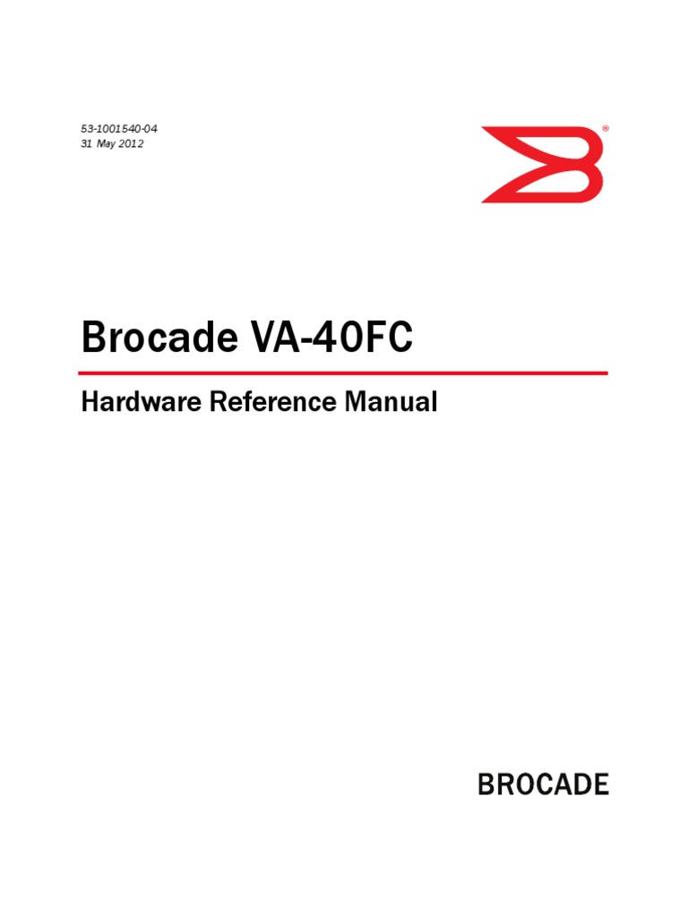 Brocade VA40FC HardwareManual | PDF | Ip Address | Port (Computer Networking)