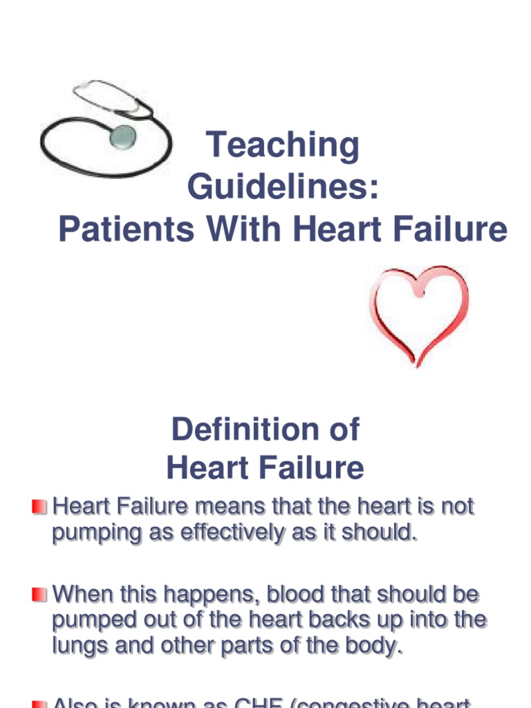 Teaching Guidelines: Patients With Heart Failure | PDF | Heart Failure ...