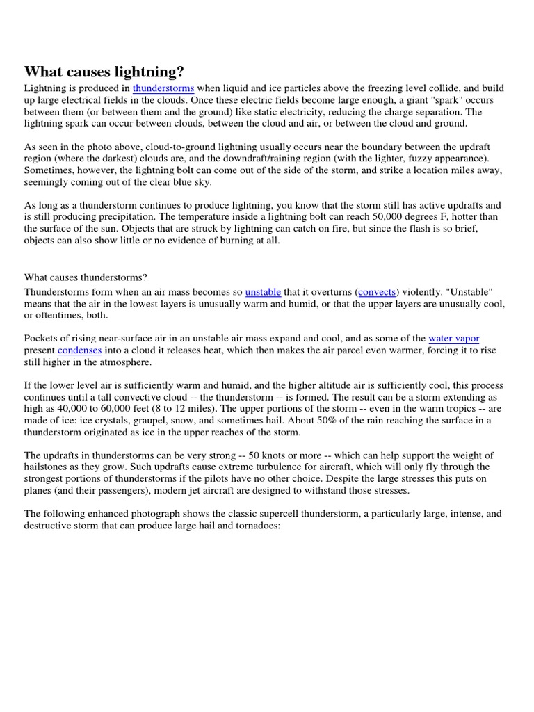 The Science Behind Thunderstorms: What Causes Lightning, Thunderstorm ...