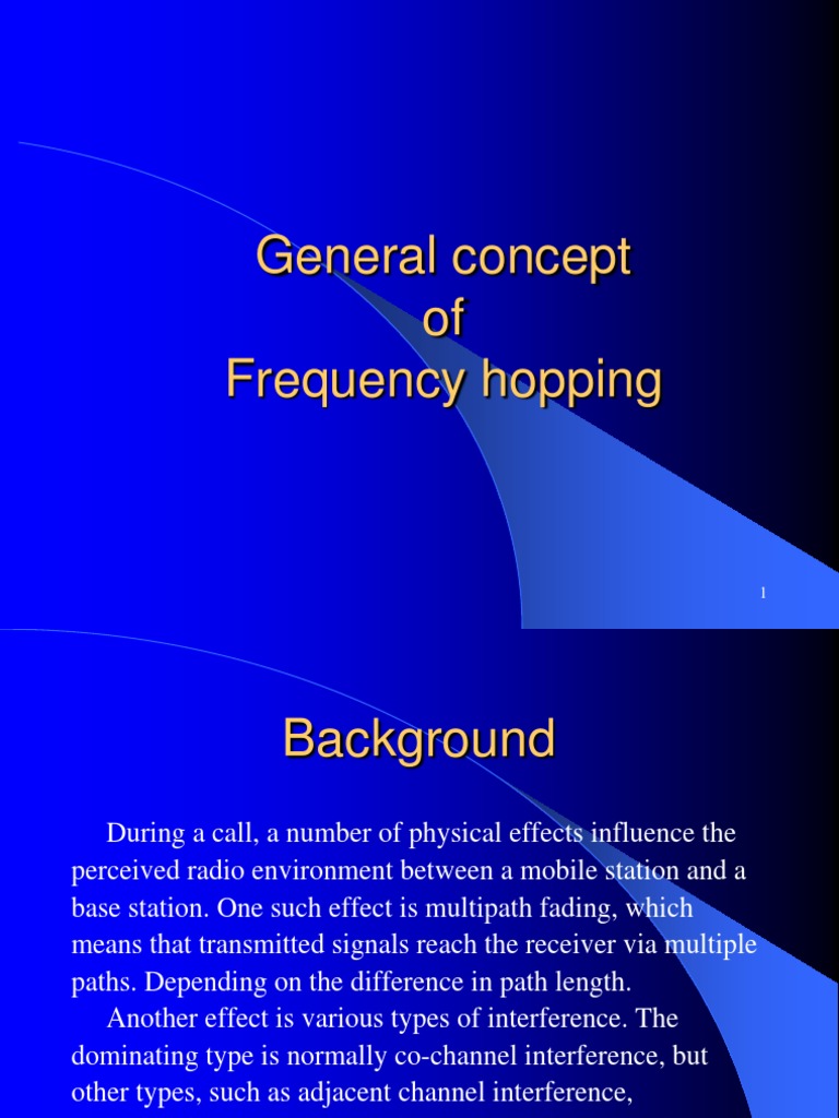 General Concept of Frequency Hopping | PDF | Interference (Wave ...