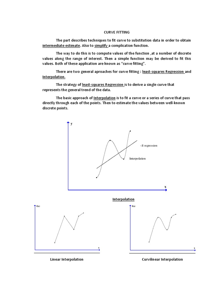 Curve Fitting | PDF | Regression Analysis | Errors And Residuals Curve Fitting | PDF | Regression Analysis | Errors And Residuals
