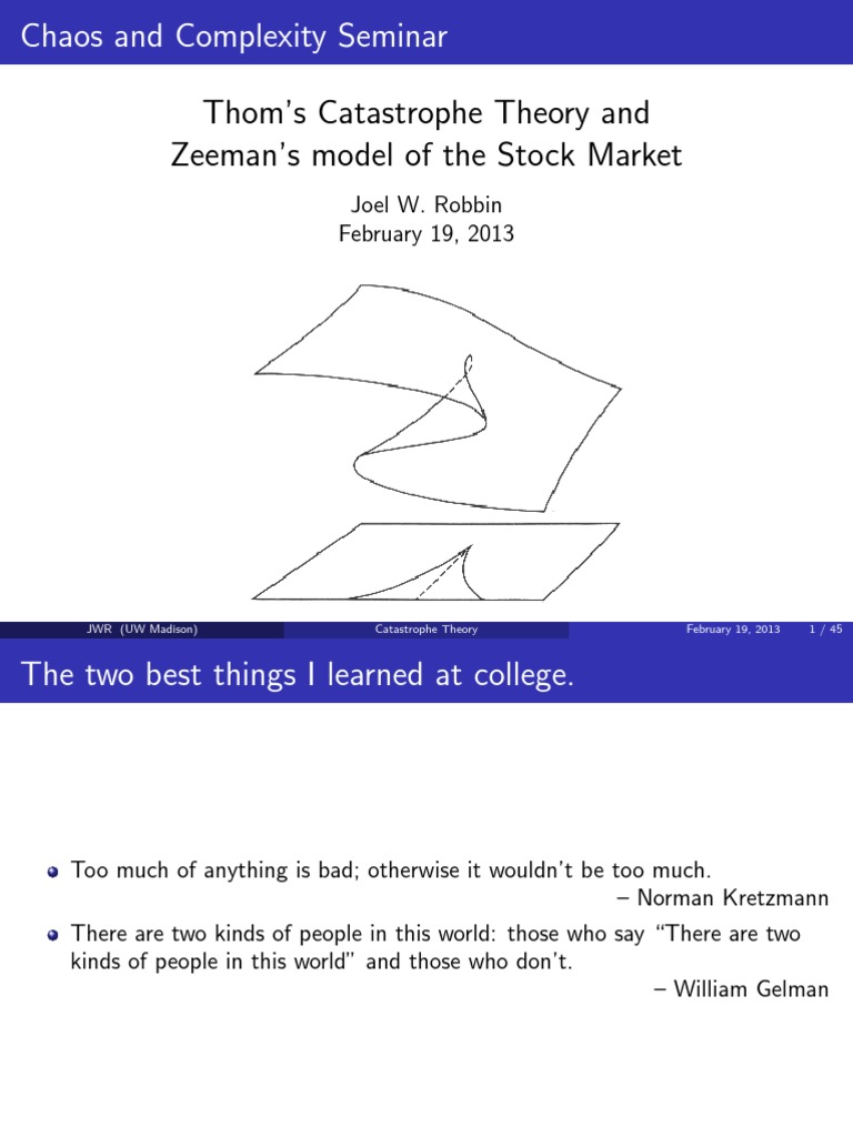 Thom's Catastrophe Theory and Zeeman's Model of The Stock Market ...