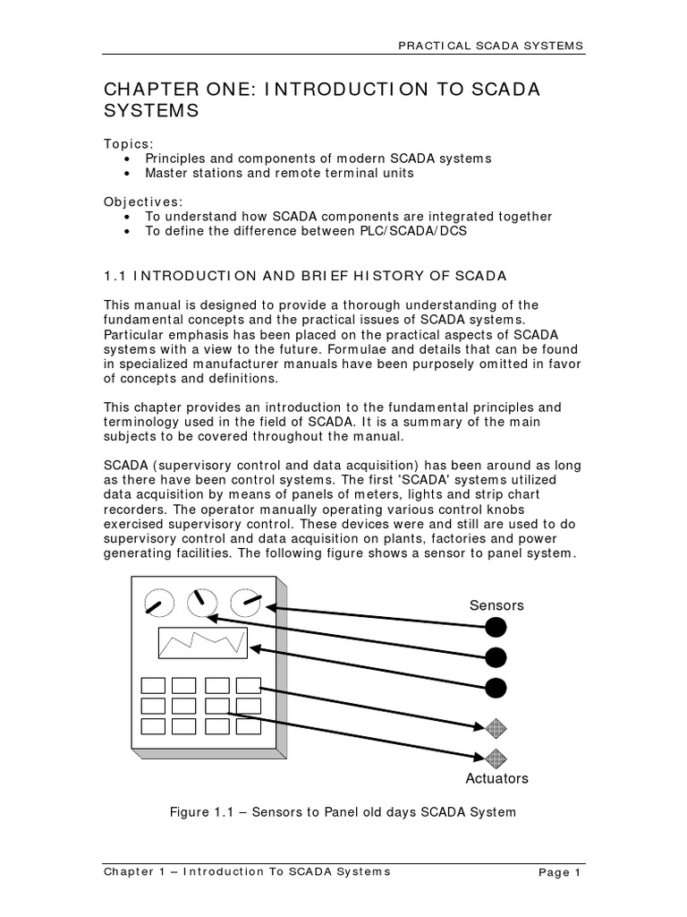 Ch1 - Introduction To SCADA Systems | PDF | Programmable Logic Controller | Scada