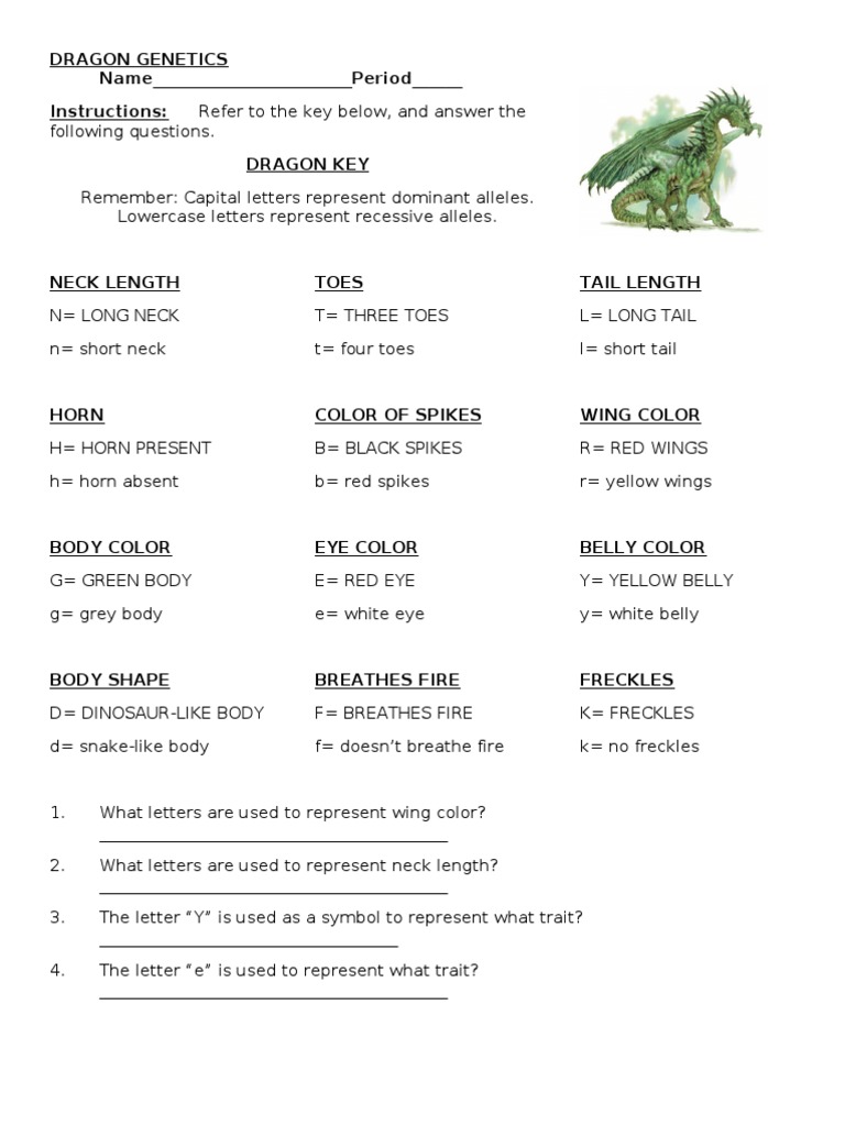 Dragon Genetics | PDF | Phenotypic Trait | Dominance (Genetics)