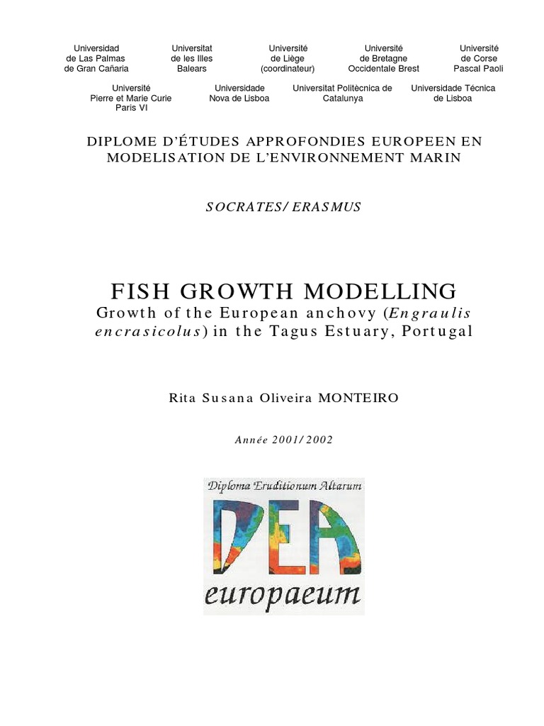 Fish Growth Modelling | PDF | Estuary | Spawn (Biology)