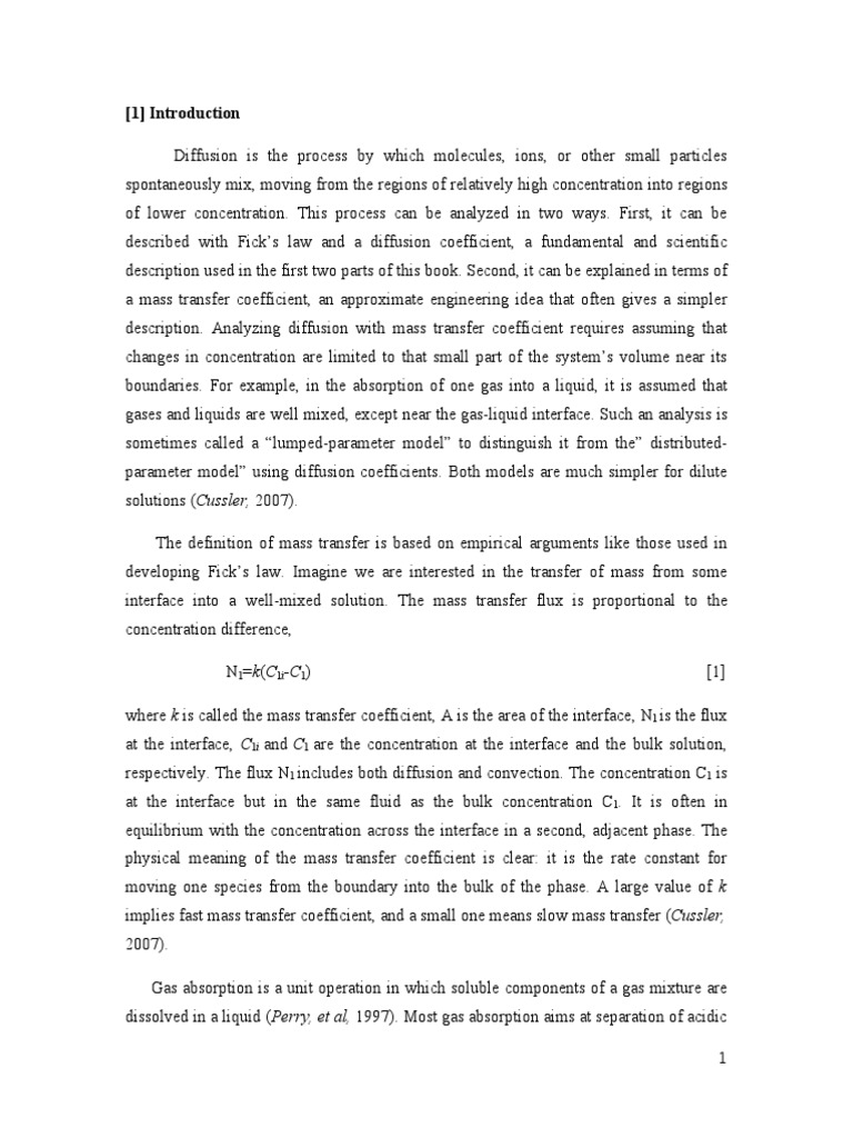 Lab Report | PDF | Diffusion | Gases